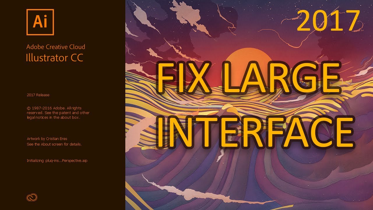 Fix the interface in Illustrator CC 2017 on Hi DPI Windows displays