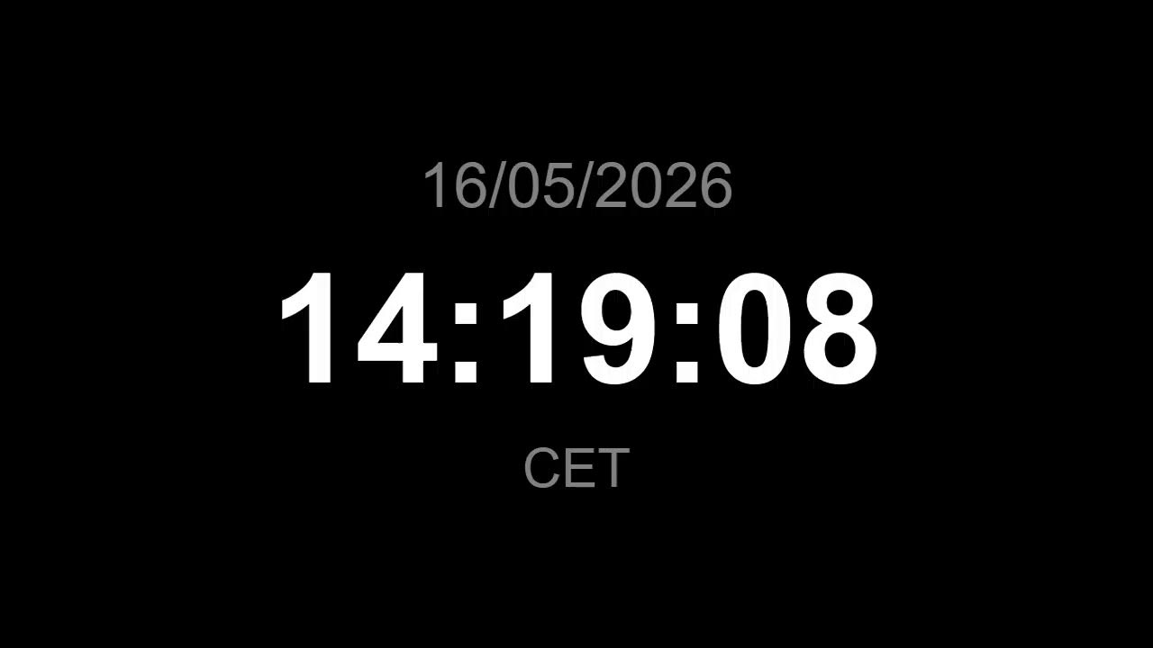🔴 LIVE | Clock - CET (Current time)