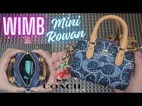 What's In My Coach Mini Rowan Bag Charm 🩵💙