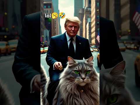Trump and the Cat: The Weight of Power????????#ai #cat #tramp#fannyvideo