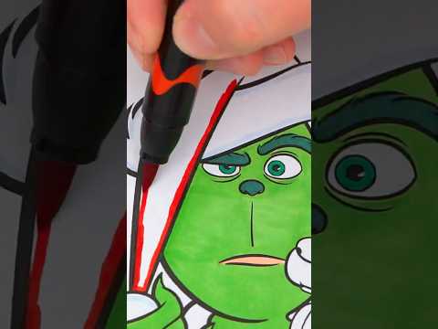 Coloring The Grinch & Max 🐶 #christmas #coloring #drawing #art #grinch