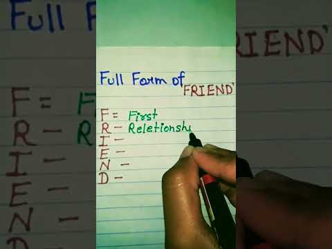 Full Form Of Friend😊 || #friends #shorts #youtubeshorts #viral #trending #short #anupamverma