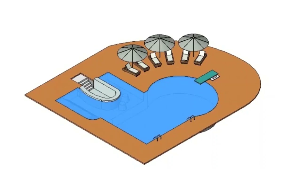CREATIVE 3D SWIMMING POOL DESIGNS   CADBULL FILES | Cadbull | Autocad | Architecture