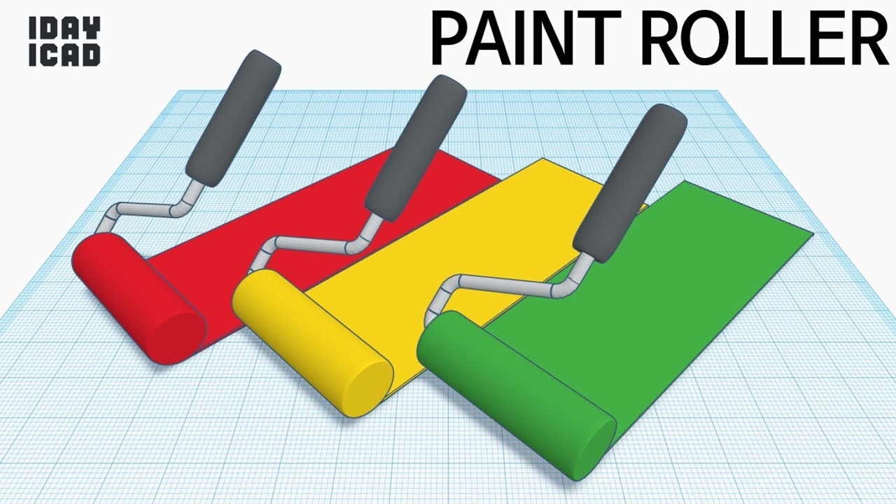 [1DAY_1CAD] PAINT ROLLER (Tinkercad : Know-how / Style / Education)