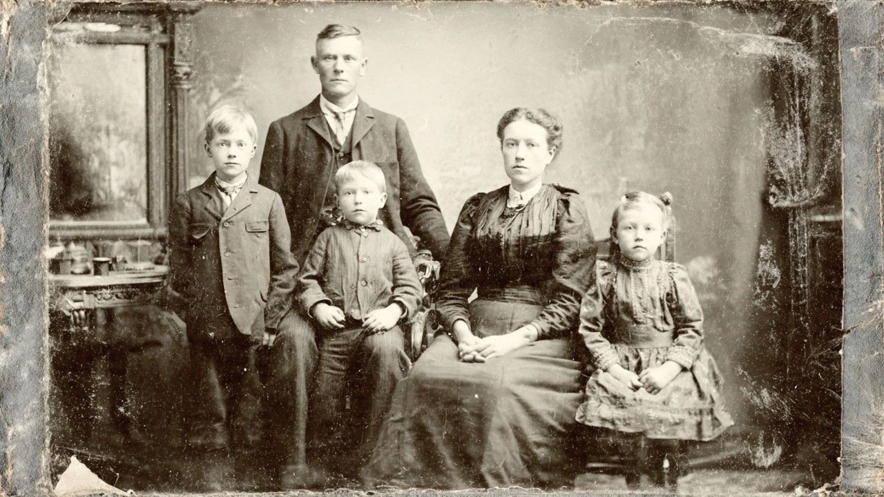 It Was Just A Family Portrait In 1901 — Until You See What’s Reflected In The Mirror