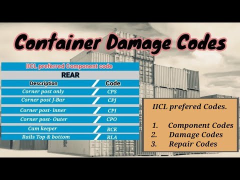 IICL prefered Codes || IICL criteria || Components codes || Damage Codes || Repair codes.