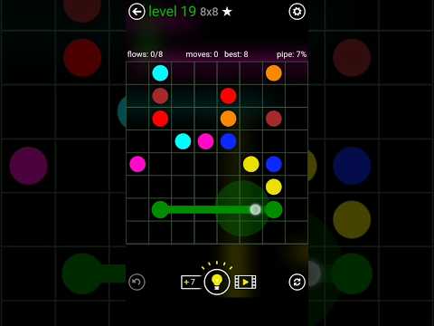 Flow Free | Classic Pack | 8x8 | Level 19 Gameplay