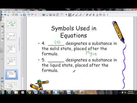 Patterns Of Chemical Change - Writing Skeleton Equations