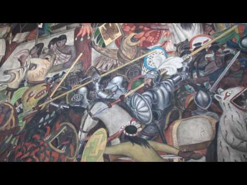 Diego Rivera's mural depicting Mexico's history at the National Palace  in Mexico City