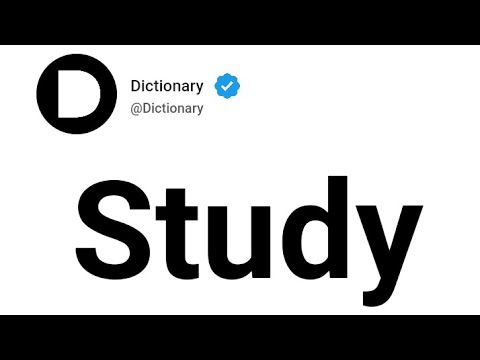 Study Meaning In English