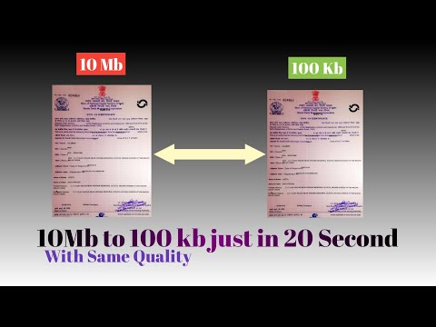 How To Reduce Size of Any Pdf~JPG File Upto 100 Kb just 20 Second