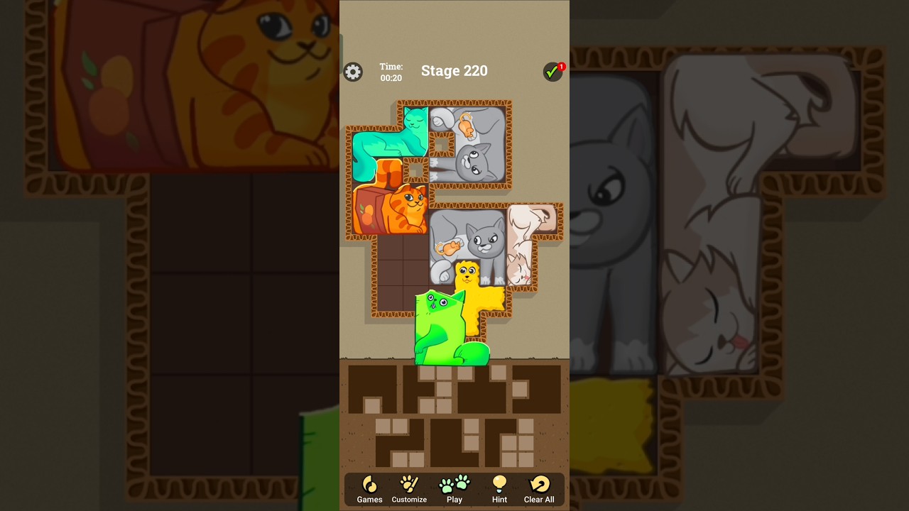 Puzzle Cats Game 🐈 220 #puzzlecats #shorts