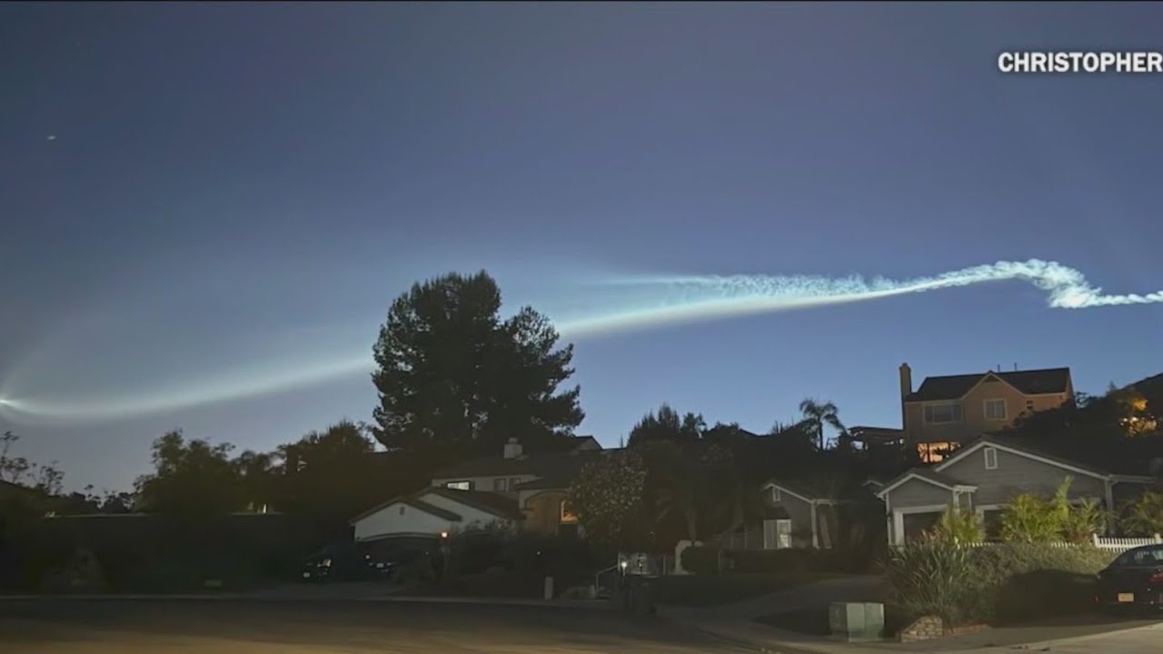SpaceX launch seen from San Diego