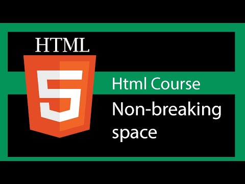 HTML 5 tutorial - Non-breaking space