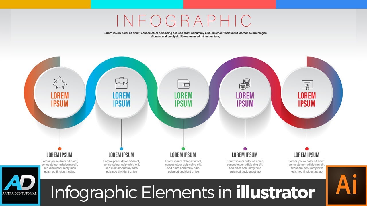 Infographic Elements Design template 011 | Adobe Illustrator 2021 Tutorial
