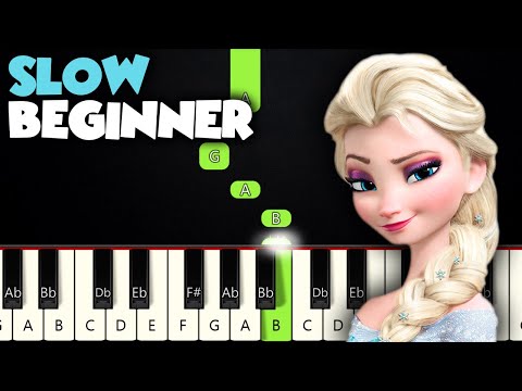 Let It Go - Frozen | SLOW BEGINNER PIANO TUTORIAL + SHEET MUSIC by Betacustic