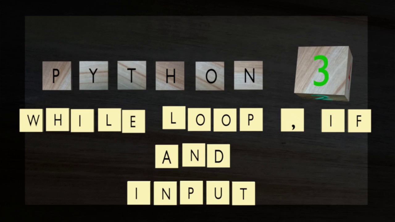 python 3 while loop , if and input
