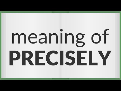 Precisely | meaning of Precisely