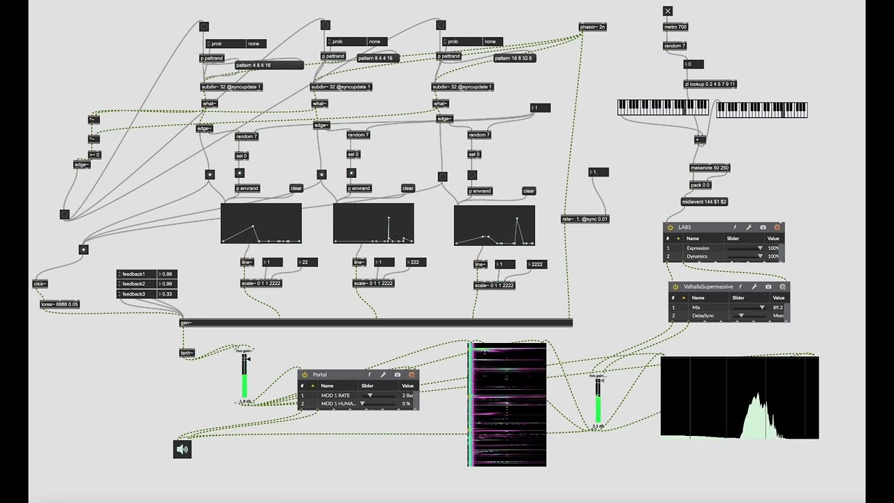 Generative Ambient glitch thing max