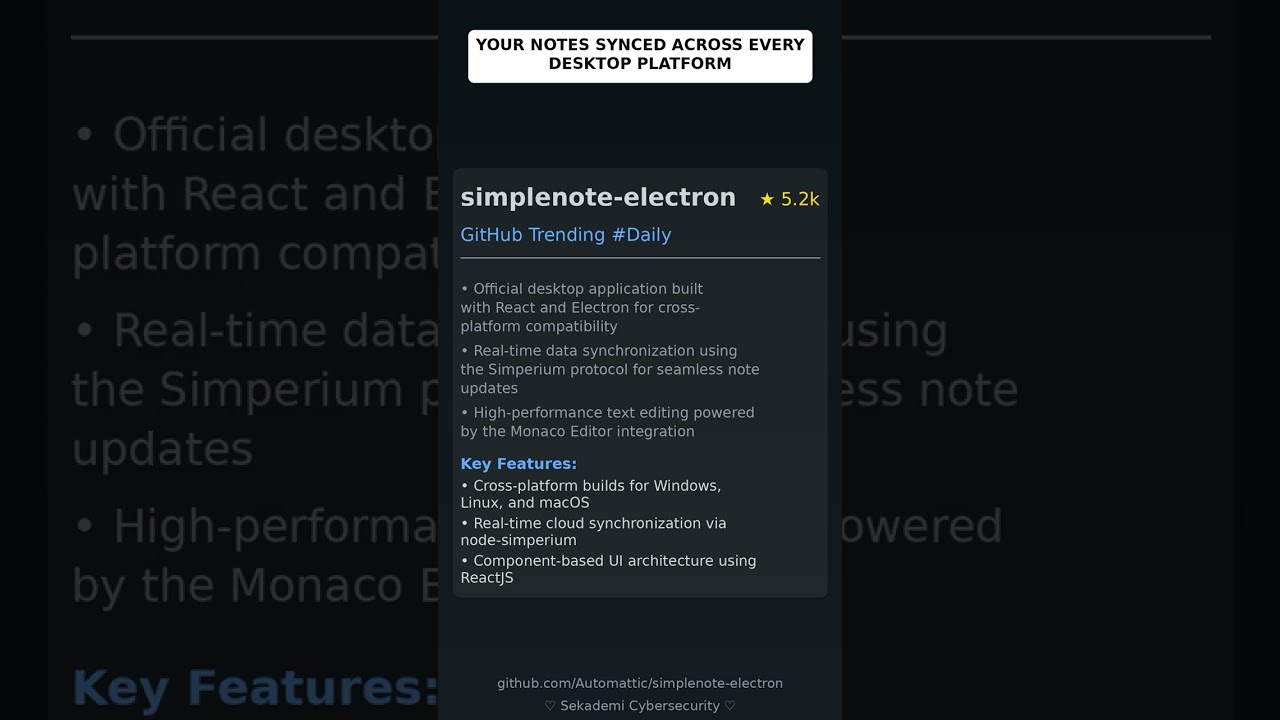 GitHub Trending Repositories: Automattic/simplenote-electron 🇬🇧