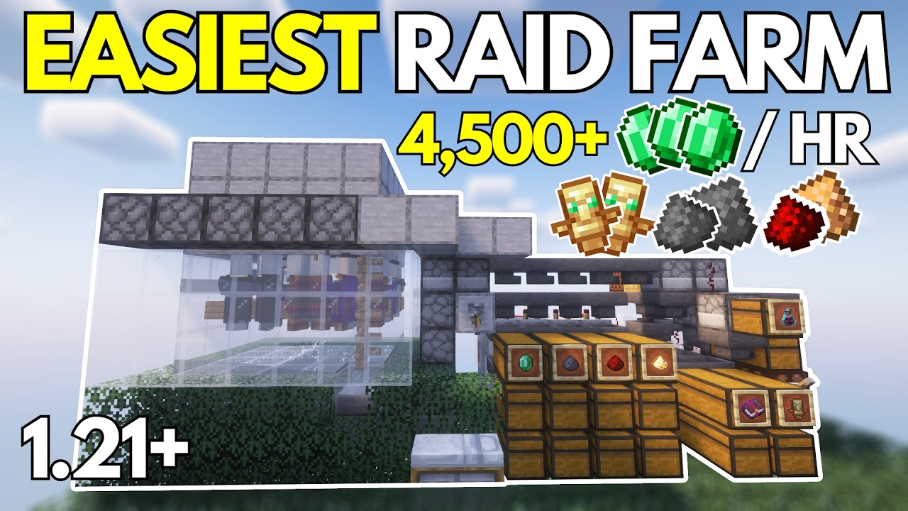 BEST RAID Farm for Minecraft Bedrock 1.21+ - マイクラビルダーズ