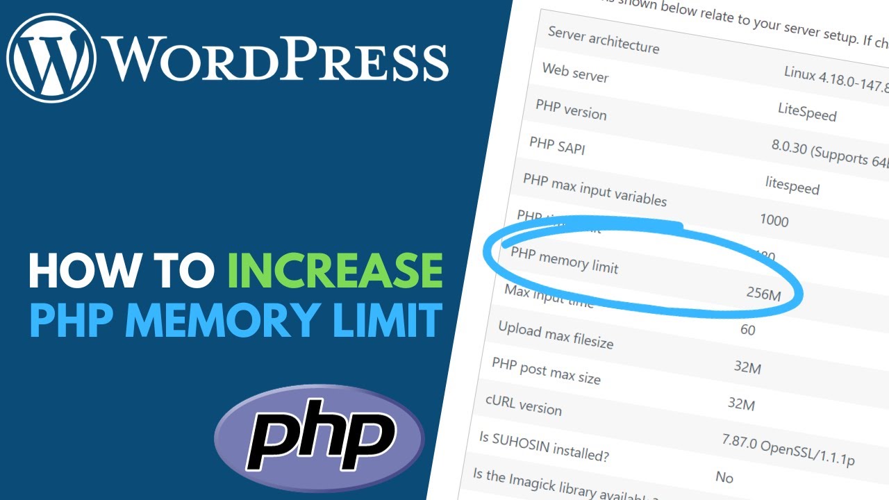 WordPress: How to Increase PHP Memory Limit