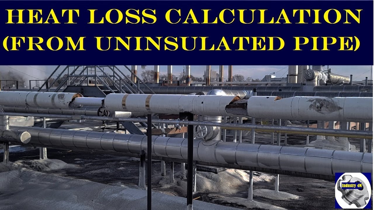 HVAC Uninsulated pipeline Heat Loss Calculation | Heat Loss in Pipeline | HVAC heat loss Calculation