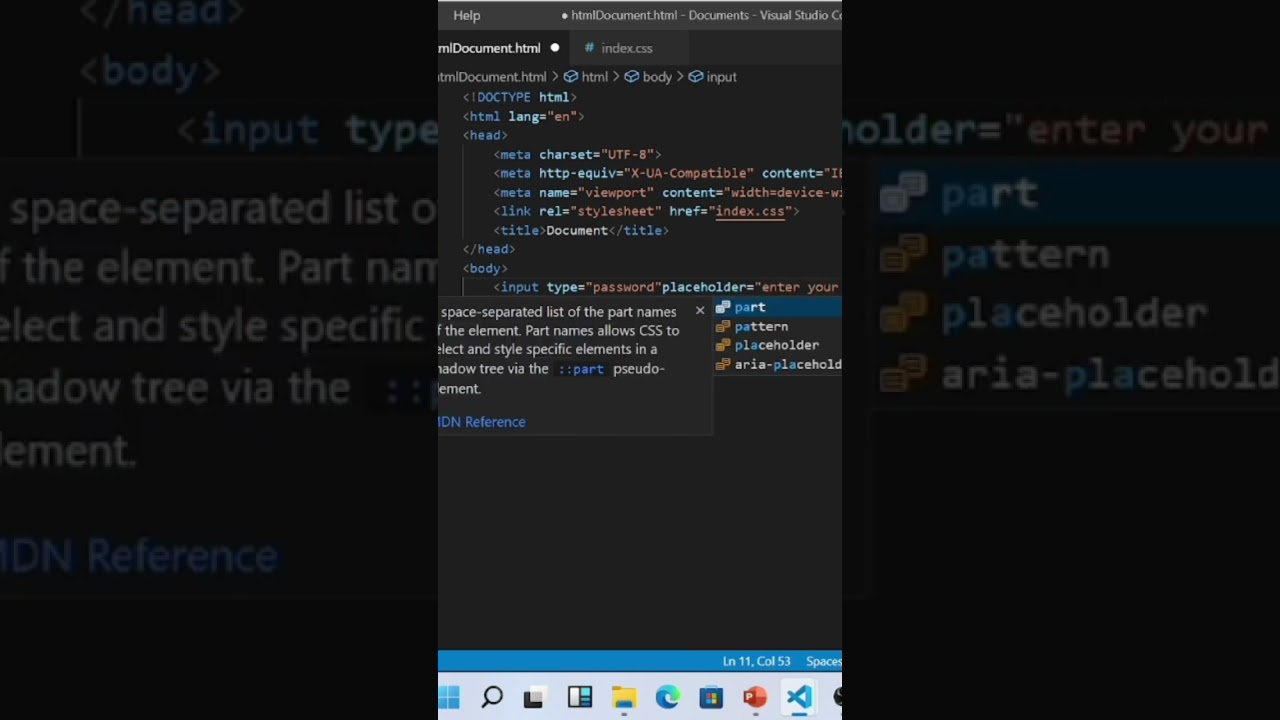 HTML Password l Input type password