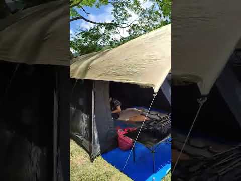 Setting up means bonding time... #camping #love #travel #reels #family #reels #funny #song #live