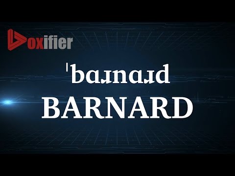 How to Pronunce Barnard in English - Voxifier.com