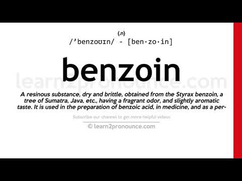 Pronunciation of Benzoin | Definition of Benzoin