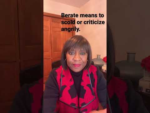 What is BERATE? PRONUNCIATION, Vocabulary, context #shorts