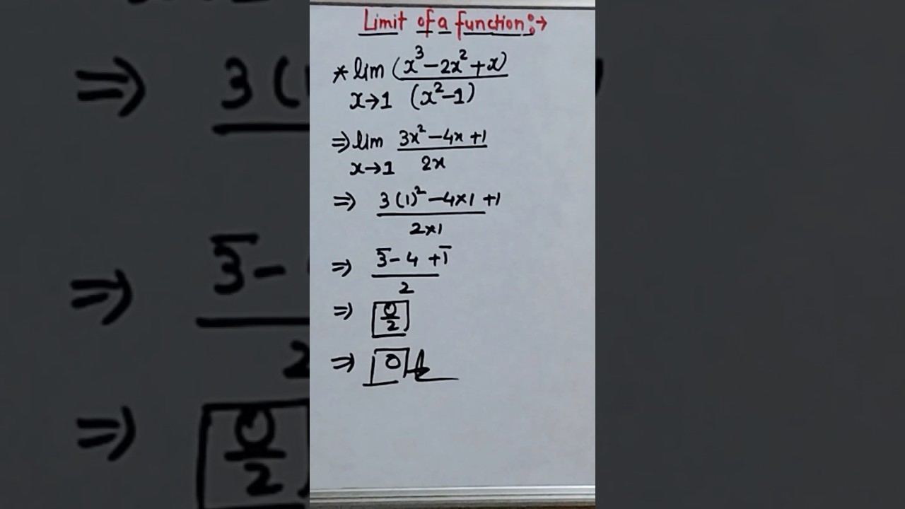 Limit of a function by L Hospital rule
