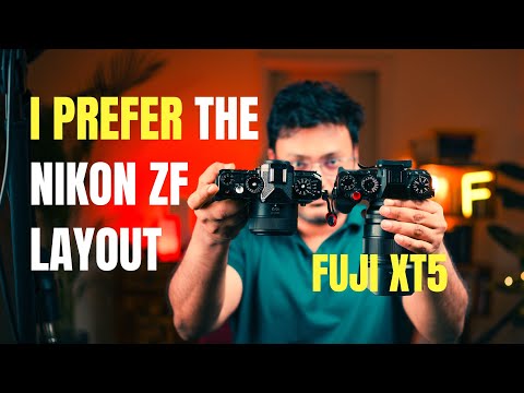 Nikon Zf vs Fuji X-T5: Dial & mode layout