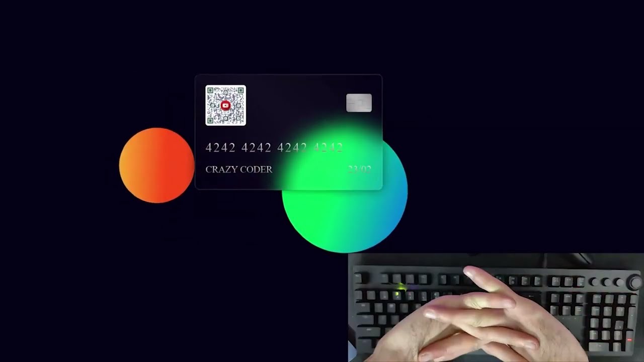 ASMR Programming - Glass card with CSS - No Talking