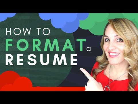 How to Format a Resume FAST - Example Resume Template