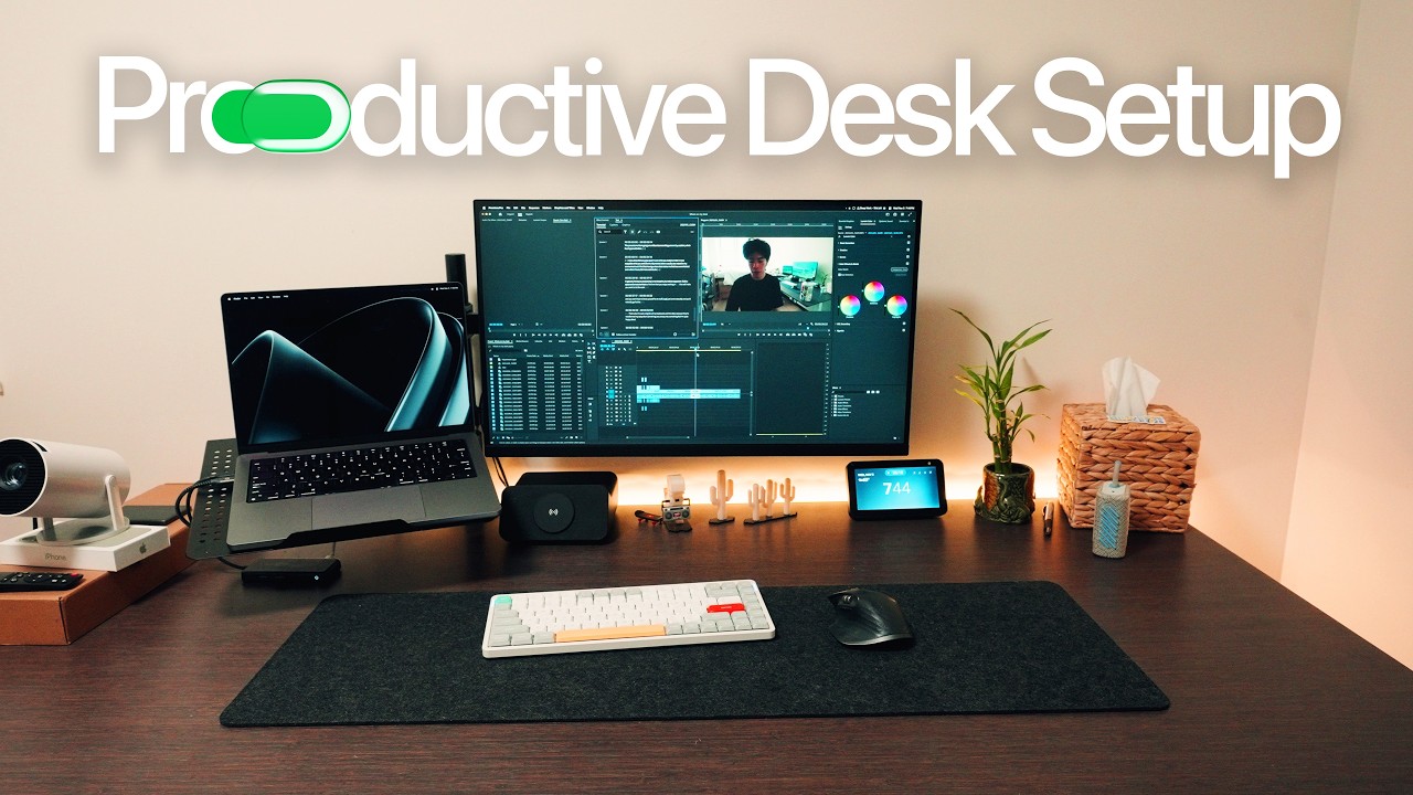 My *productive* college desk setup for studying + recruiting