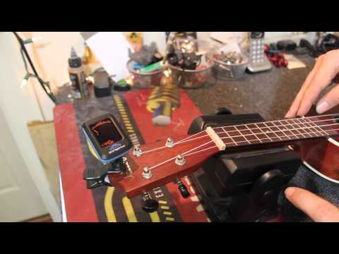 Lanikai Tuna Uke bridge set-up: How to lower the string action | Fan ...