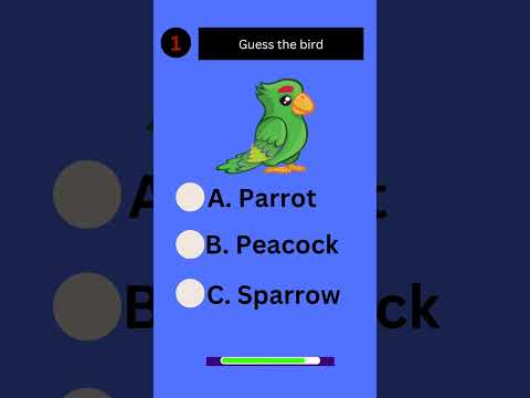Guess the bird by it's image/ It's Quiz Time/ #quiz #birds comment your fav bird