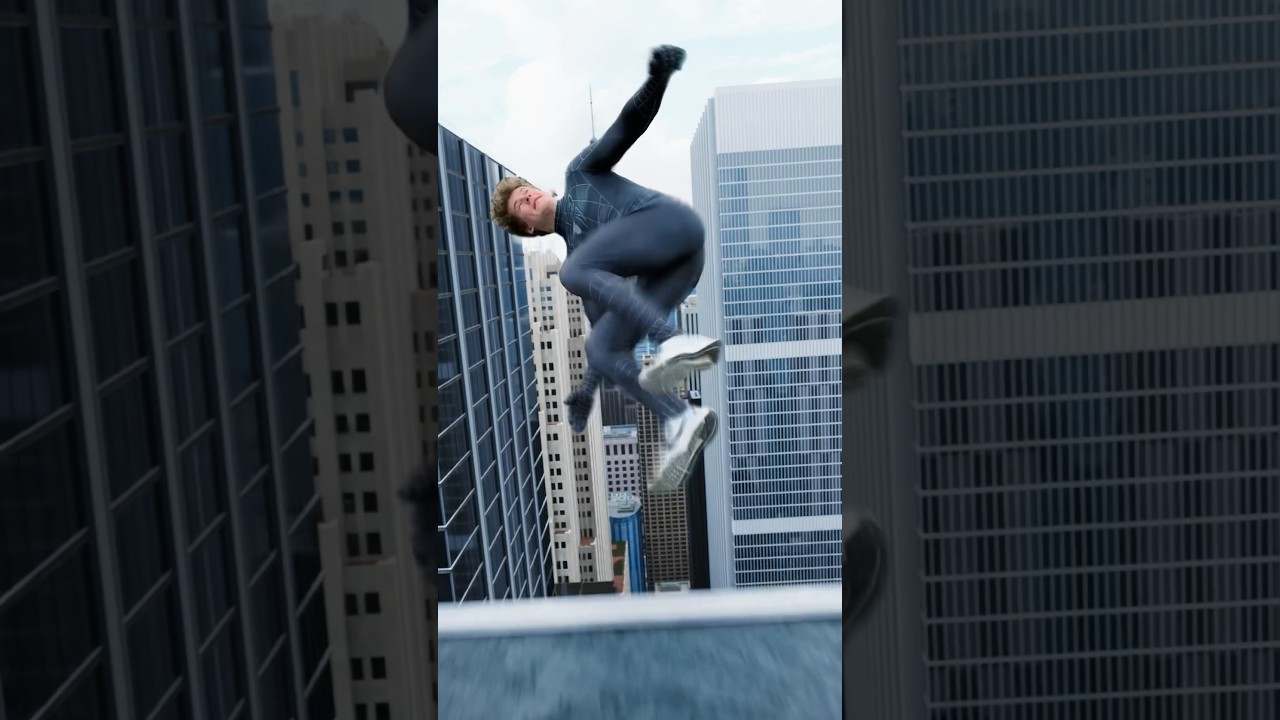 performed by a trained webslinger🕷️🕸️ #spiderman #edit #vfx #shorts