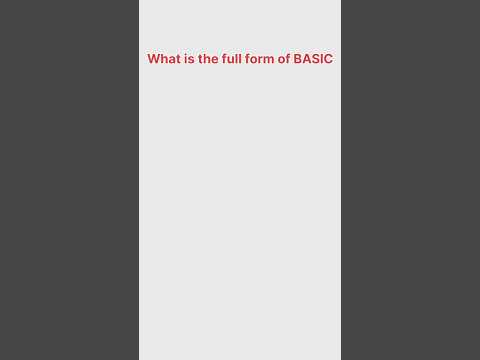What is the full form of Basic?? #shorts #yshorts #viral #youtubeshorts #fullform #educationalvideo