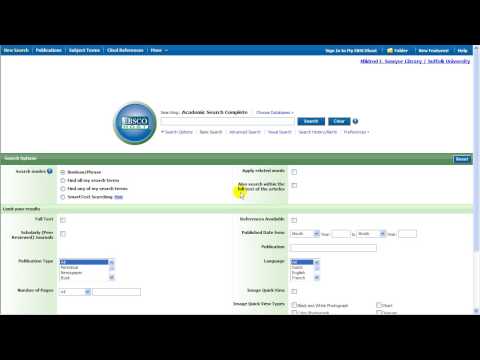 Search & Retrieve Articles Using Limiters (no captions)