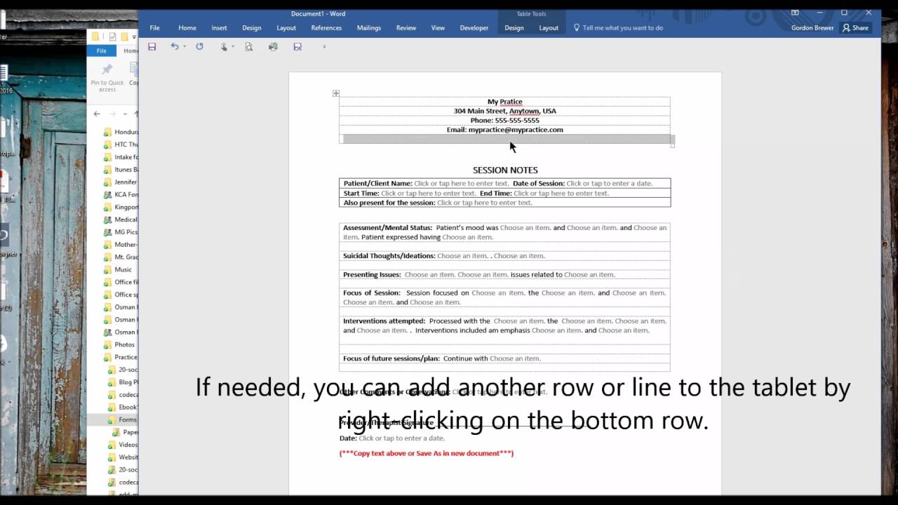 Session Note Helper™ - Tutorial 1
