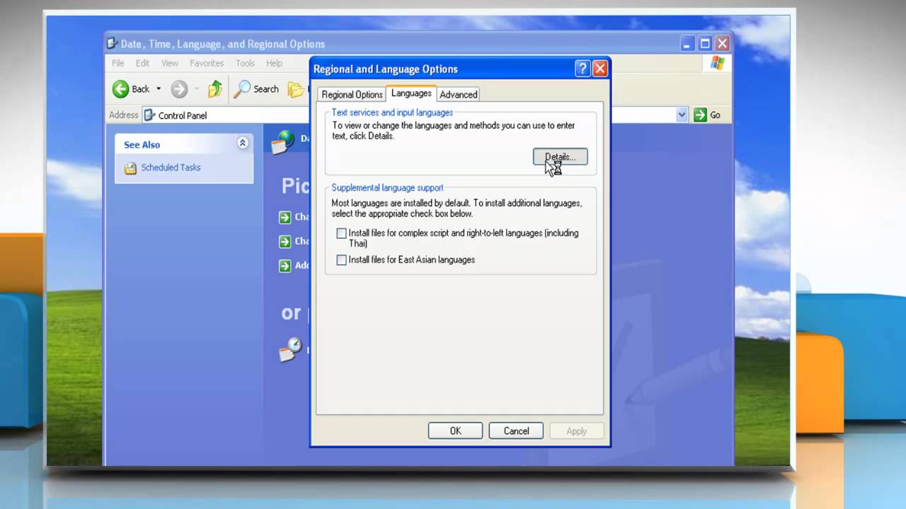 Windows® XP: How to set up multiple languages?