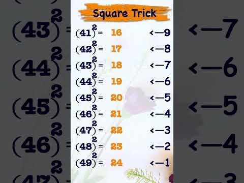 Square Trick of 41 to 49 | square of 41 | #shorts | #viral #trending