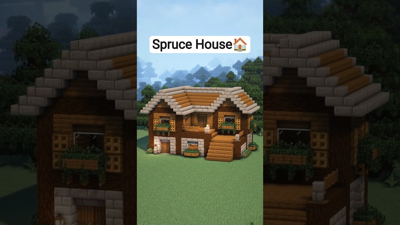 Minecraft Spruce House🏠 #minecraft