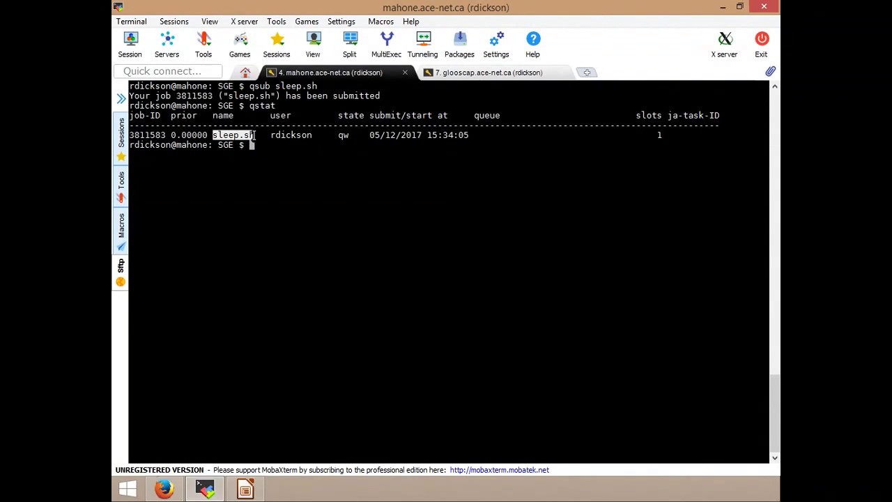 ACENET: Job Management with Grid Engine