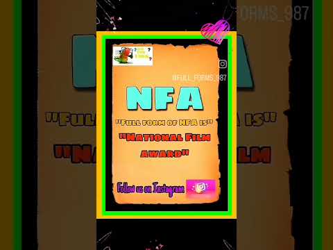 "Full form of NFA is"?