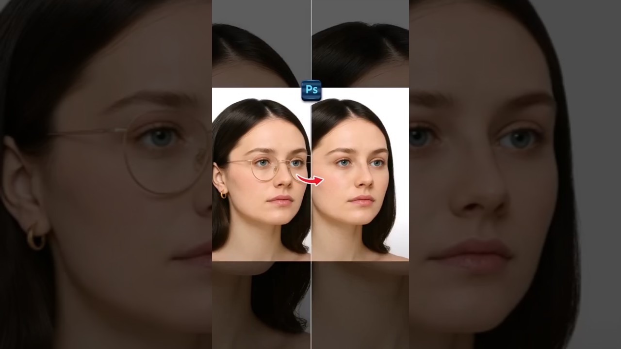 Remove glasses from pictures #photoshop #tuturial #design #creative #remove