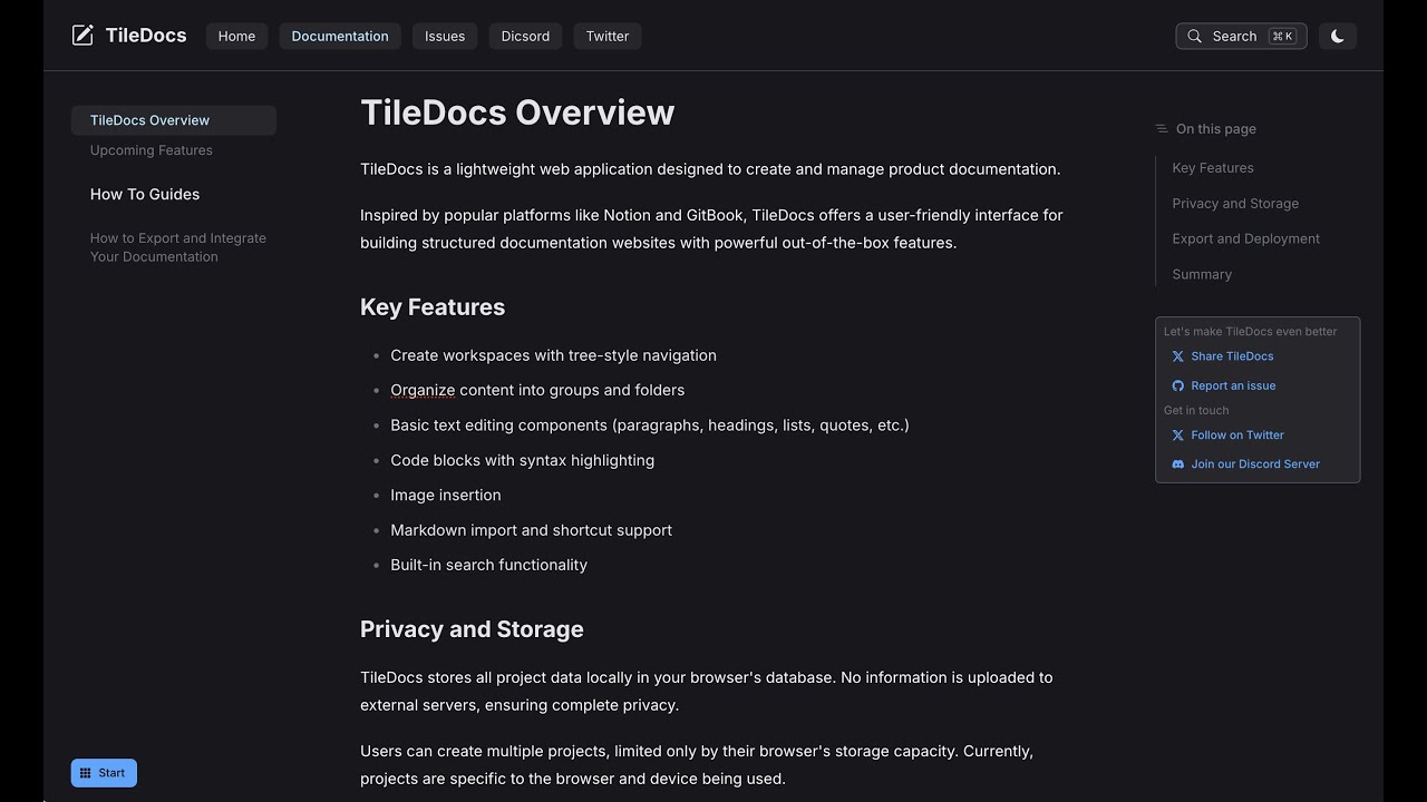 TileDocs – a free alternative to GitBook that allows exporting to HTML.